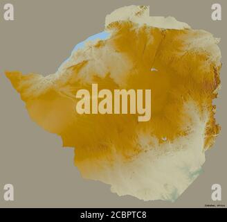 Zimbabwe 3D Topographic map Geography Cartography and topology Sea Blue ...