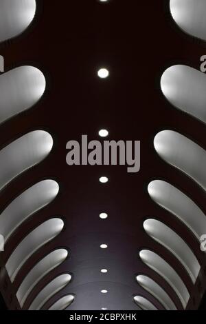 Design of the ceiling of a building that seems to be in an old science ...