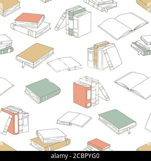 Books graphic color pattern background sketch illustration vector Stock ...
