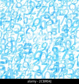 Mathematics background - different numbers in random pattern. Colorful ...