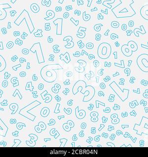 Mathematics background - different numbers in random pattern. Colorful ...