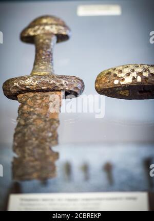 Ancient Carolingian sword from the archeology collection of the History ...