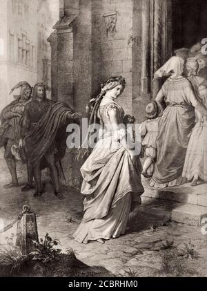 Gretchen confesses her love to Faust, first part of the tragic play ...
