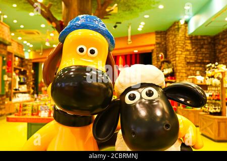 Bitzer and Shaun the Sheep figure at Expocity,Osaka.JAPAN Stock Photo ...