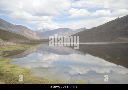 Chitral, Pakistan. 06th Aug, 2020. A mesmerizing view of Shandur Lake ...