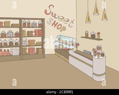 Sweet shop. Candy store, confectionery store Stock Vector Image & Art ...