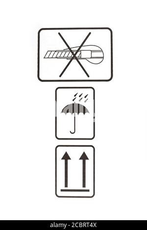 Do not use a knife to open label. Keep dry Stock Photo - Alamy