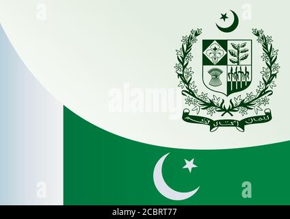 Flag of Pakistan, the template for the award, an official document with ...