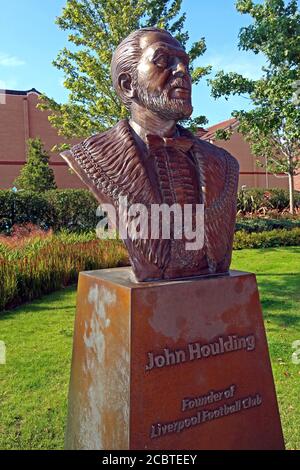 Statue of John Houlding, founder of Liverpool Football Club, in the ...