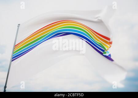 Flag of the Jewish Autonomous Oblast. High resolution close-up 3D ...