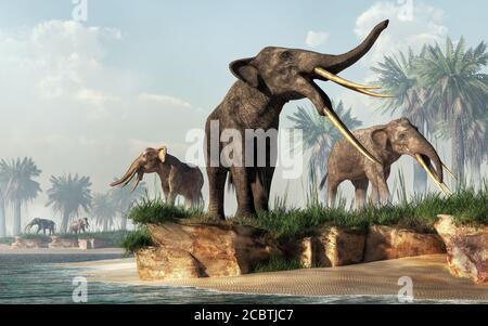 Stegotetrabelodon is an extinct, four tusked, prehistoric cousin of the ...
