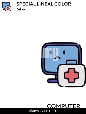 Computer Special lineal color vector icon. Computer icons for your ...