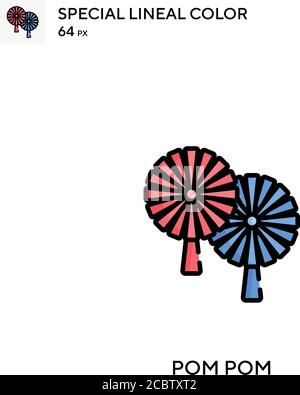 Pom pom Special lineal color icon. Illustration symbol design template ...