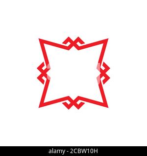 Geometric arrow pattern. Square frame symbols. Directional block ...