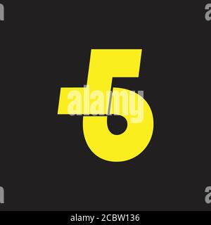 letter 5b simple geometric logo vector Stock Vector Image & Art - Alamy