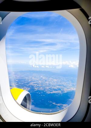View of Rome from the plane window Stock Photo - Alamy