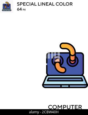 Computer Special lineal color vector icon. Computer icons for your ...