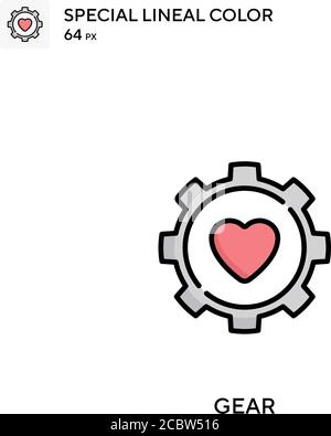 Gears Special lineal color icon. Illustration symbol design template ...