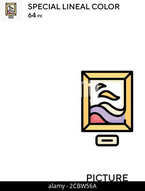 Picture Special lineal color vector icon. Illustration symbol design ...