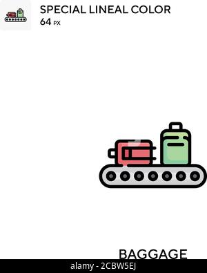 Lost baggage concept icon. Passenger personal belongings recovery idea ...