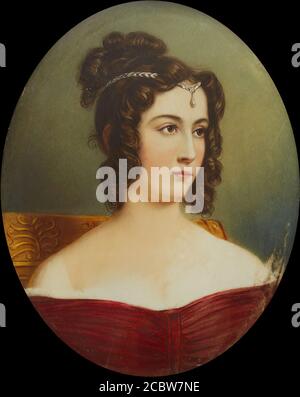 Stieler Joseph Karl - Female Portrait Miniature - German School - 19th Century - Stieler Joseph ...