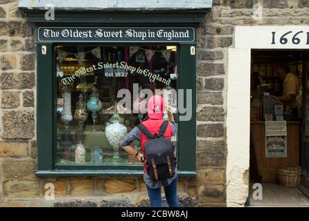 Pateley Bridge Sweet Shop, exterior view of a shop believed to be the ...