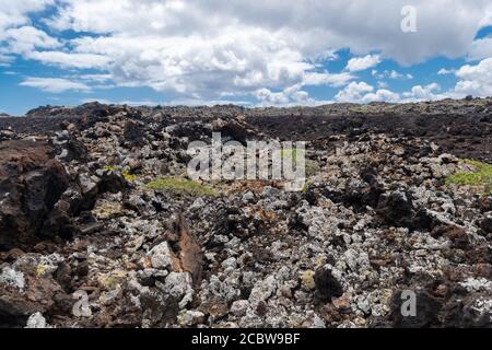 Stones of volcanic flow give a beautiful natural structure Stock Photo ...