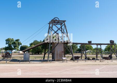 Poppet Head display from gold mining days at Charters Towers, Columbia ...
