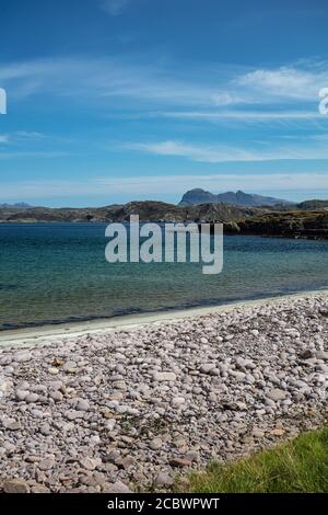 Short coastal walk from lay-by next to bridge south of Loch Garvie (NC ...