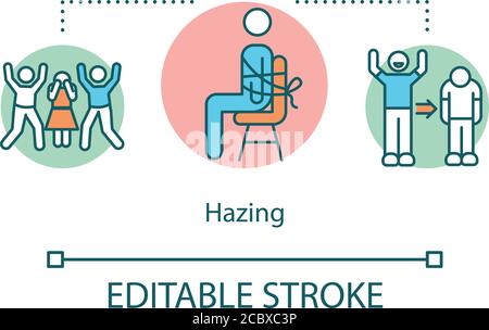 Fraternity initiation ceremony concept icon. Welcoming party to ...