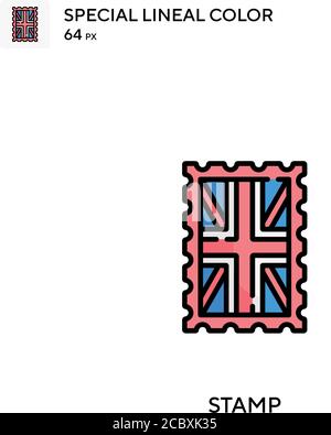 Stamp Special lineal color icon. Illustration symbol design template ...