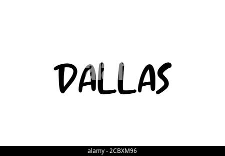 Dallas city handwritten text word hand lettering. Calligraphy text ...