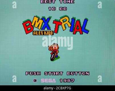 BMX Trial Alex Kidd - Sega Master System - SMS - editorial use only ...