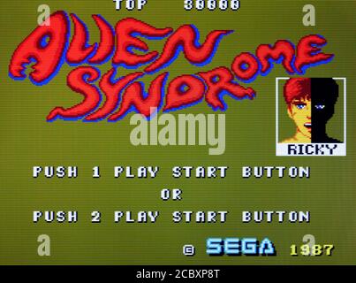Alien Syndrome - Sega Master System - SMS - editorial use only Stock ...
