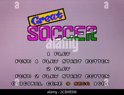 Great Soccer - Sega Master System - SMS - editorial use only Stock ...