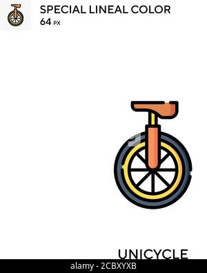 Monocycle Special lineal color icon. Illustration symbol design template for web mobile UI ...