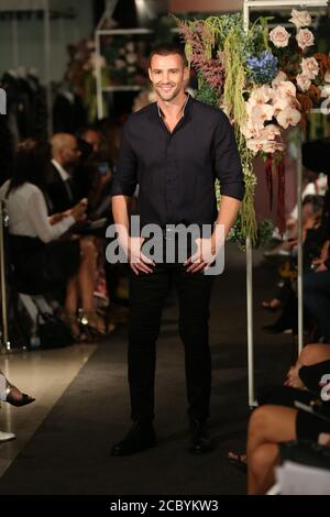 Myer Ambassador Kris Smith walks in the Myer Fashion Runway show Stock ...