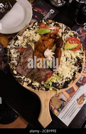 Mexican Traditional Food "Tlayuda" in Oaxaca, Mexico Stock Photo - Alamy