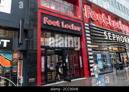 General view of Foot Locker store on 34th street in New York on August ...