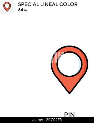 Pin map Special lineal color vector icon. Pin map icons for your ...