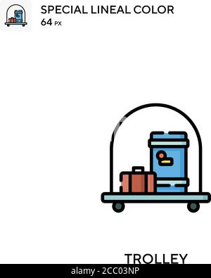 Trolley Special lineal color icon. Illustration symbol design template ...