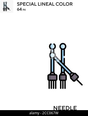 Needle Special lineal color vector icon. Needle icons for your business ...