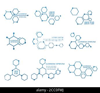 Molecule connection icons set 9 vector Stock Vector Image & Art - Alamy