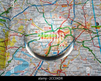 Road Map of Gloucester, England Stock Photo - Alamy