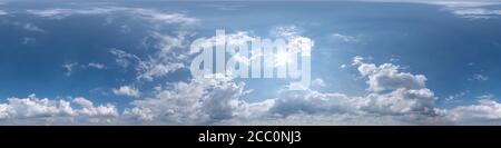 clear blue skybox with clouds as seamless hdri 360 panorama with zenith ...