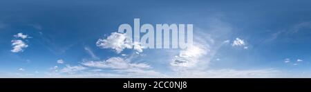 clear blue skybox with clouds as seamless hdri 360 panorama with zenith ...