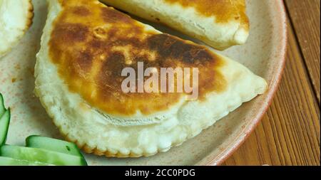 Sha Phaley, Tibetan dish of bread stuffed with seasoned red meat Stock ...