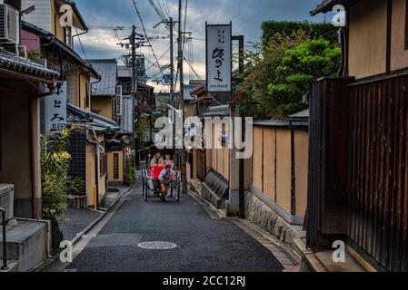 A Japanese hand pulled rickshaw in Otaru, Japan Stock Photo - Alamy