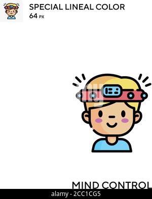 Mind control Special lineal color vector icon. Mind control icons for ...