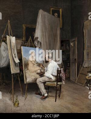 Werner Carl Friedrich Heinrich - the Painter in His Workshop - German ...
